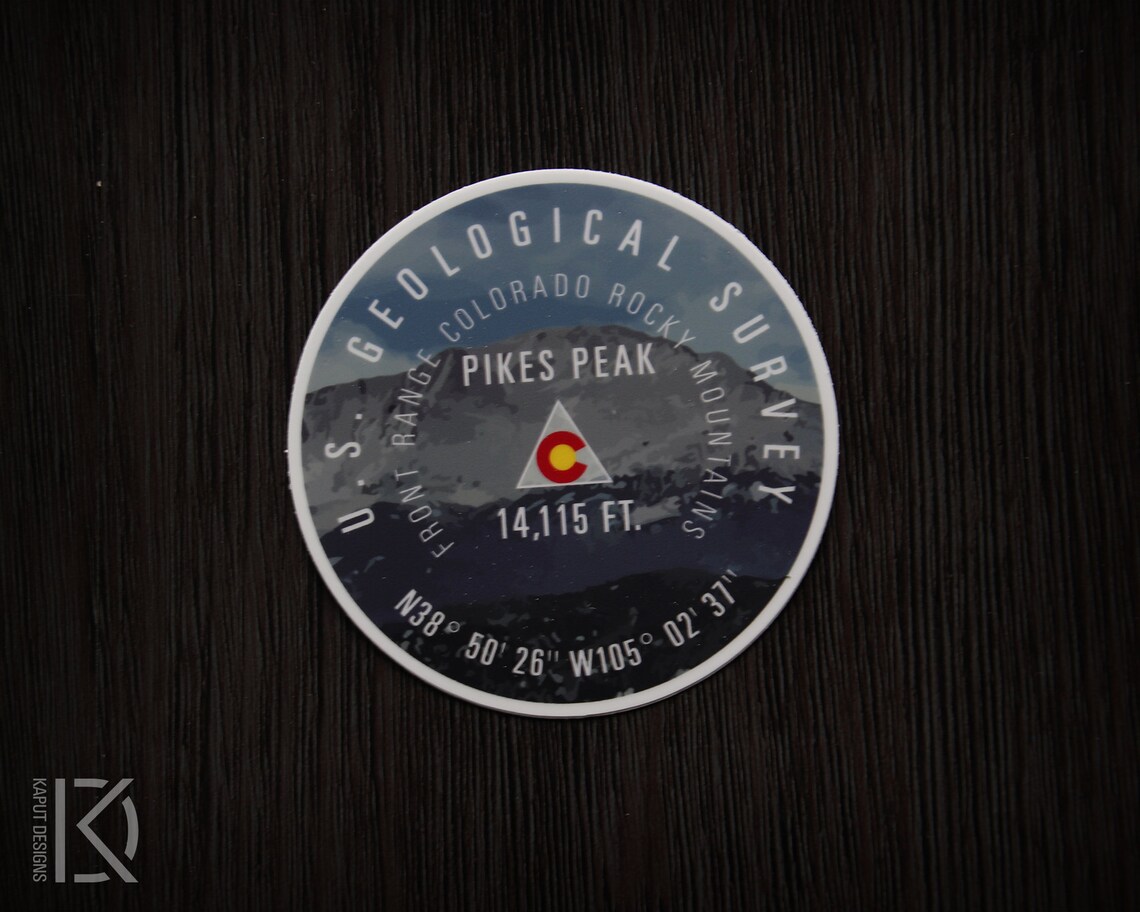 Pikes Peak Sticker - CO 14er - Etsy