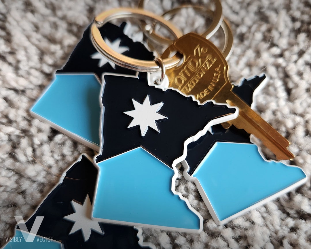 Minnesota State Flag Keychain - Etsy