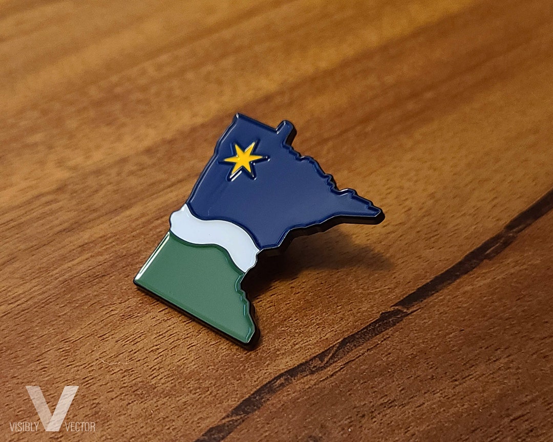Minnesota State North Star Flag Pin - Etsy