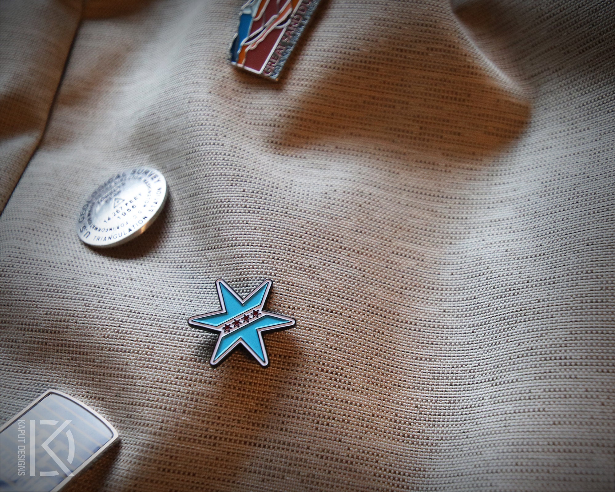 Chicago Star Pin Chicago Flag | Etsy