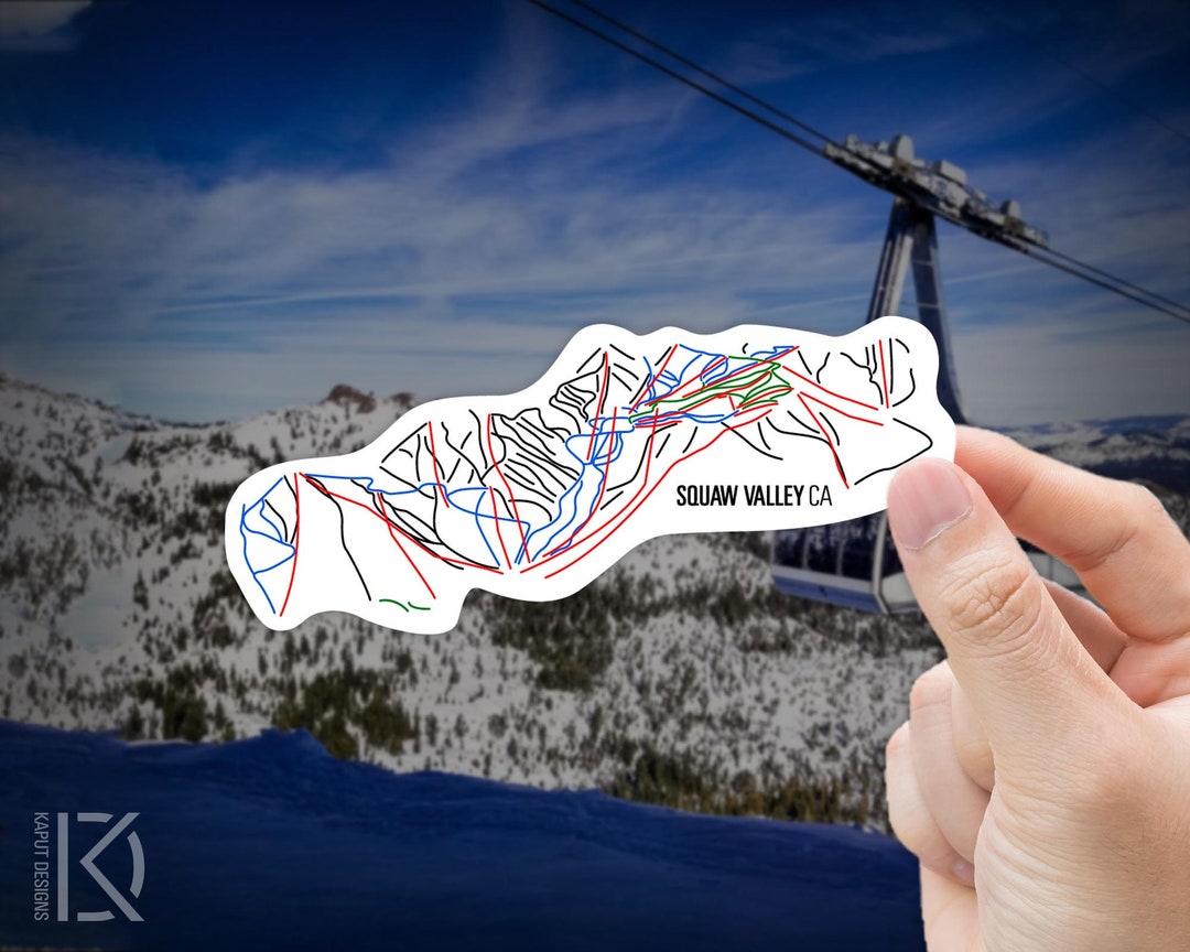 Squaw Valley Trail Map Sticker - Etsy