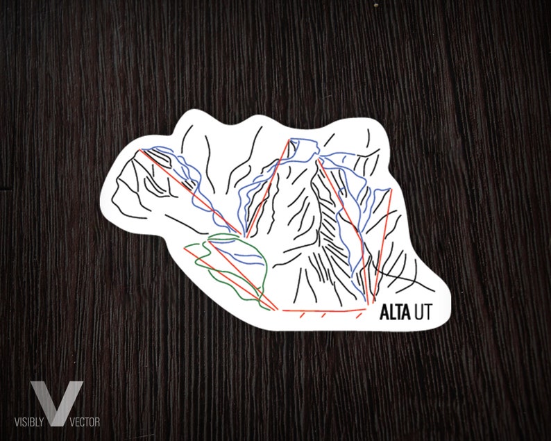 Alta Trail Map Sticker - Etsy