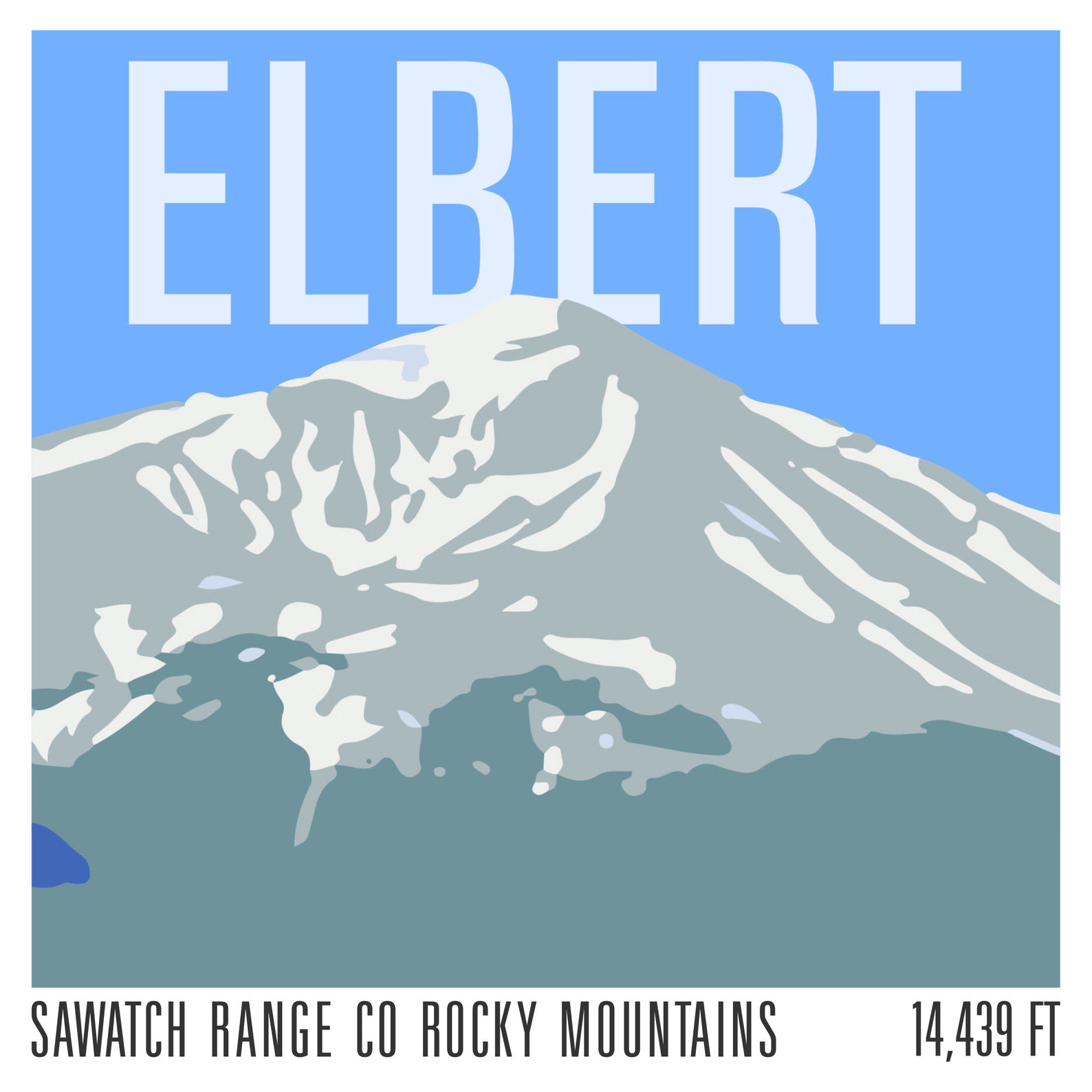 Mt Elbert Print - CO 14er - Etsy