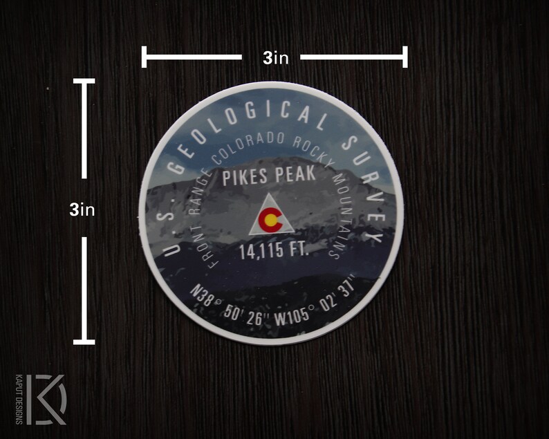 Pikes Peak Sticker CO 14er - Etsy