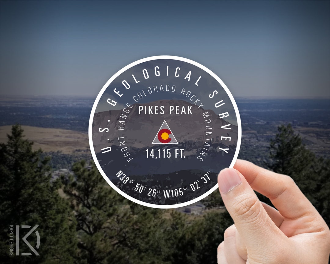 Pikes Peak Sticker - CO 14er - Etsy