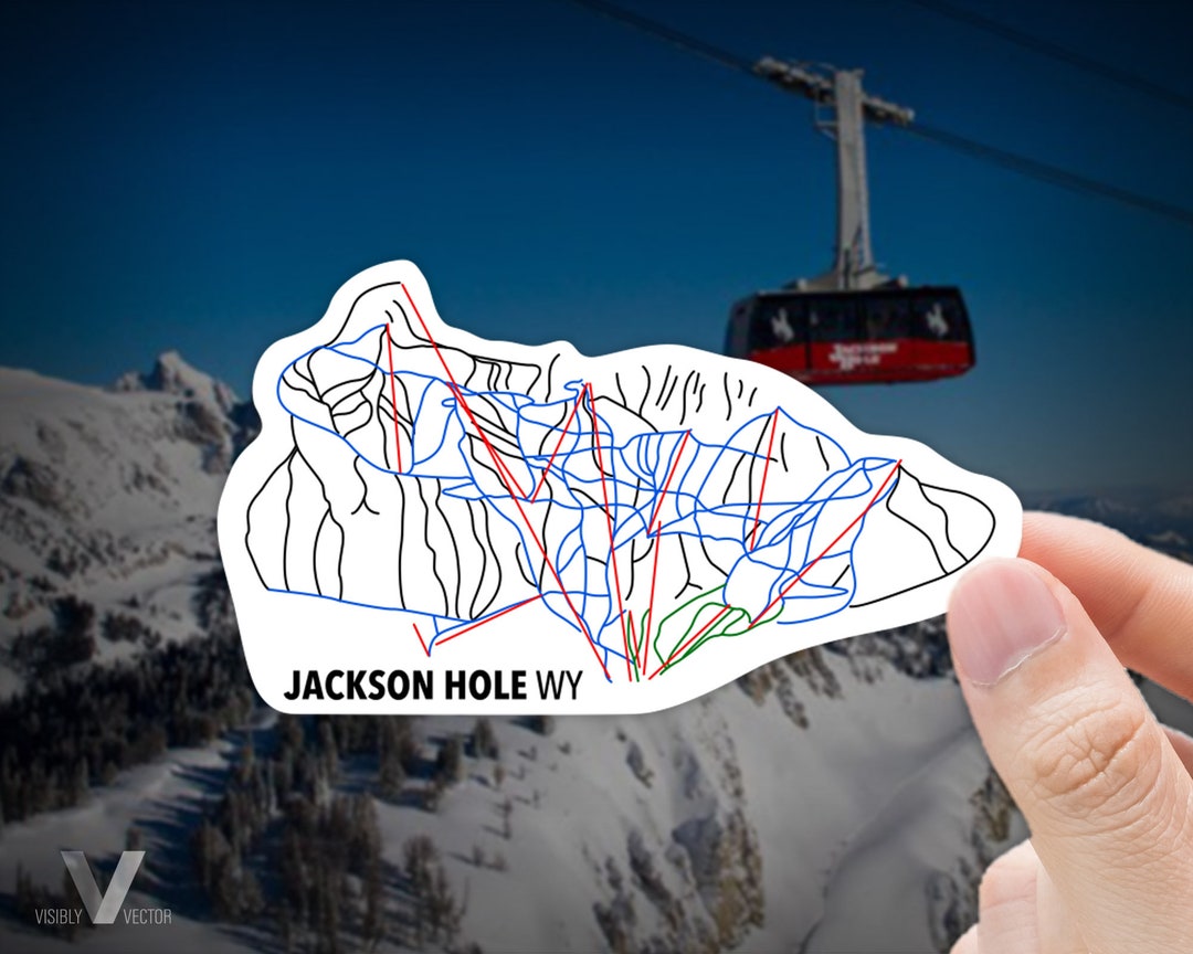 Jackson Hole Trail Map Sticker - Etsy