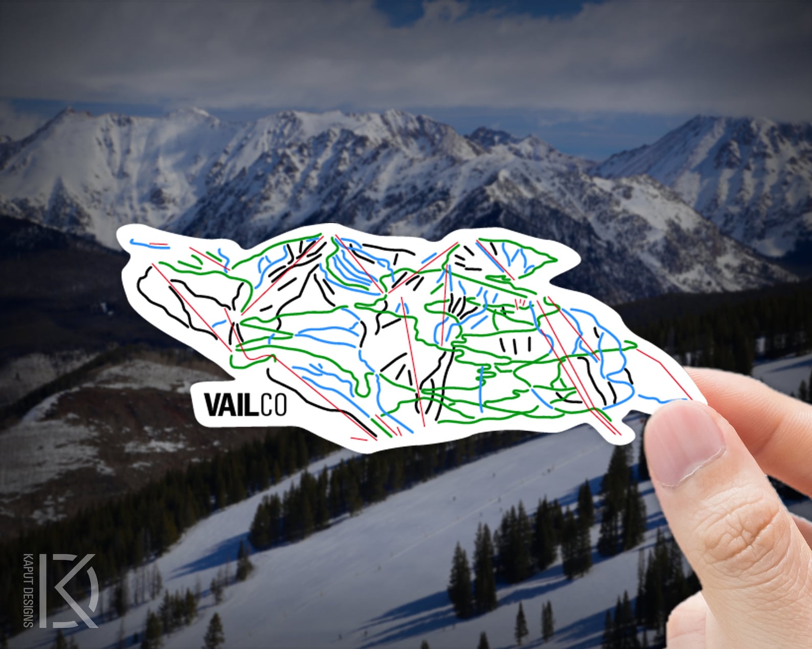 Vail Trail Map Sticker - Etsy