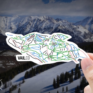 Vail Trail Map Sticker - Etsy
