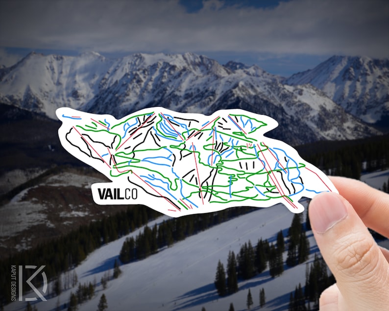 Vail Trail Map Sticker - Etsy