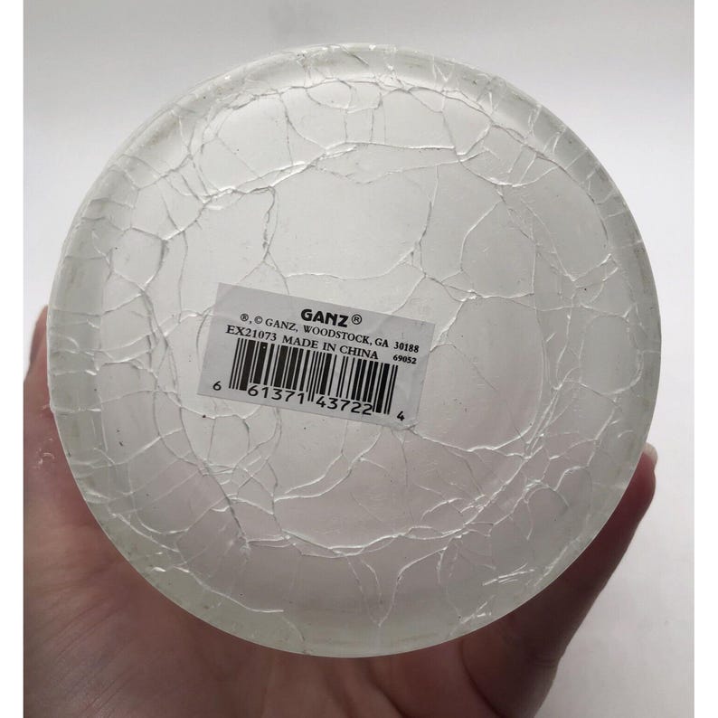 Ganz Crackle Glass Cardinal Holly Christmas Holiday Jar 6" Candle ...
