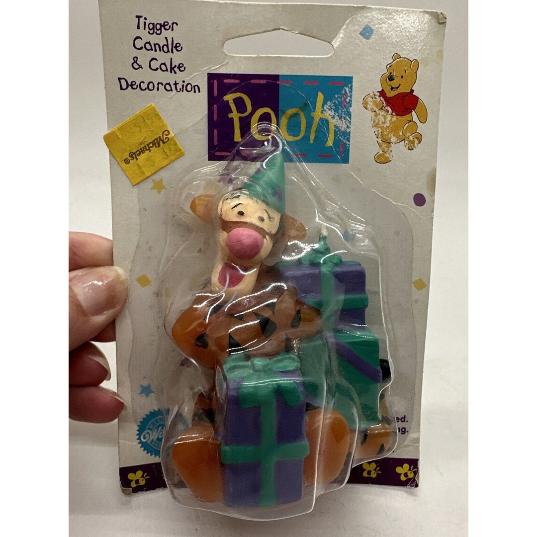 Disney Pooh Tigger Hand Painted Candle & Cake Decoration 1996 Vintage ...