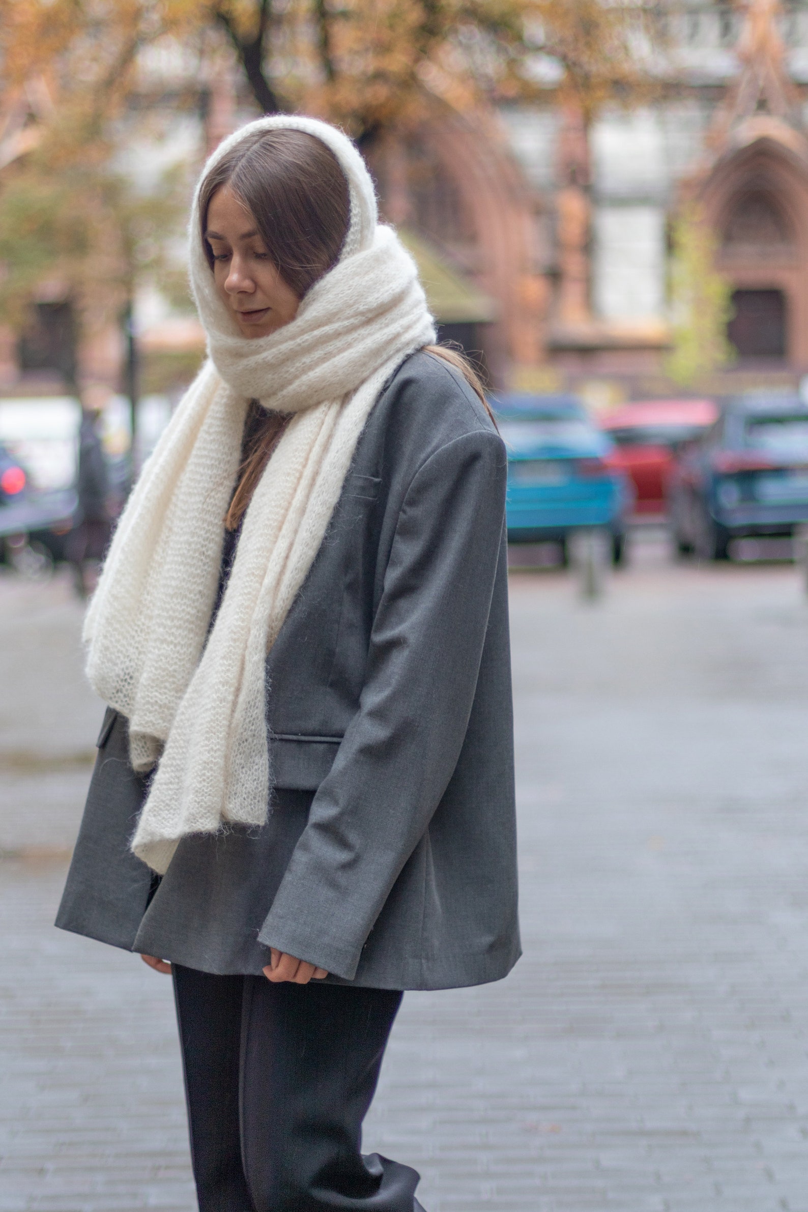 Hand Knit Scarf Women Hand Extra Long Scarf Brown Scarf - Etsy