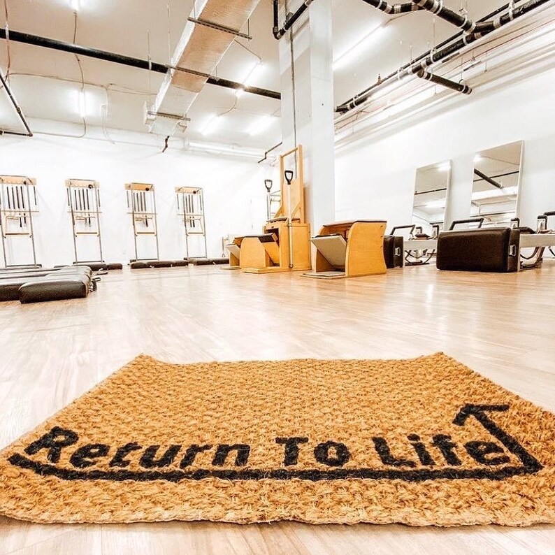 Return to Life Pilates Welcome Mat Joseph Pilates Joe - Etsy