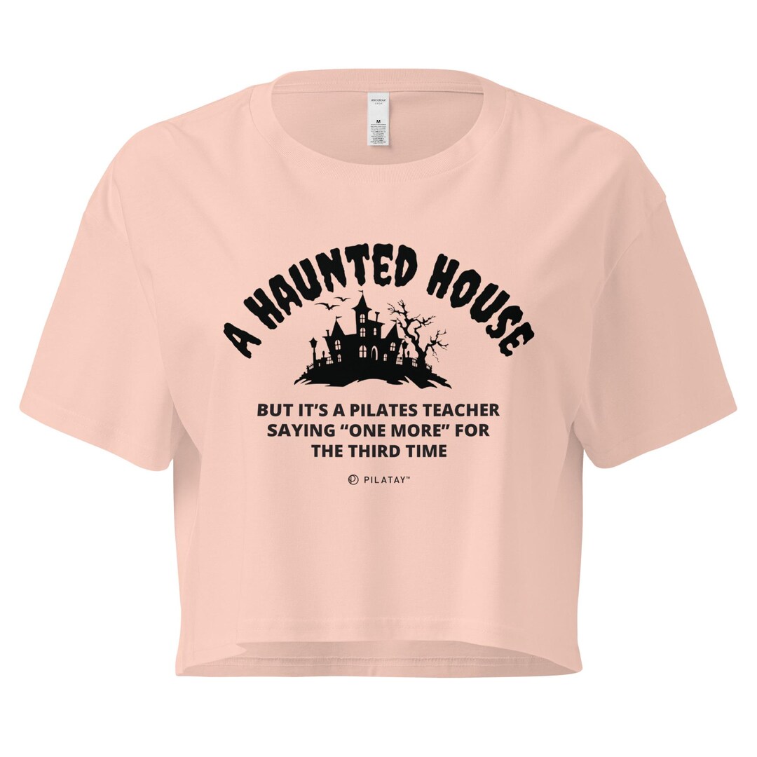 Pilates Halloween Crop Top: Haunted House, One More Rep - Etsy