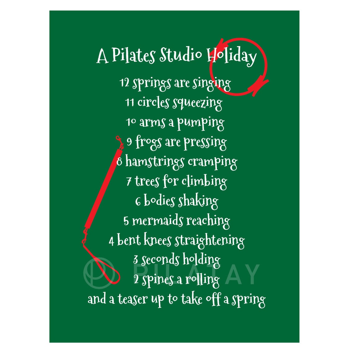 Pilates Holiday Cards (pack of 10) - A Pilates Studio Holiday - Pilates ...