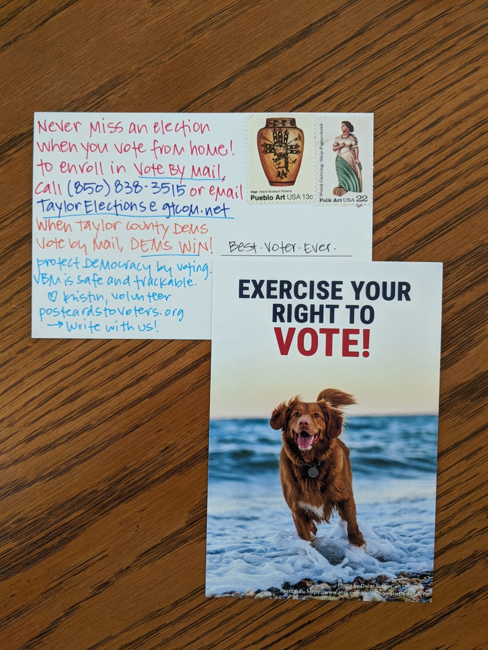 Postcards to Voters: exercise Your Right to Vote | Etsy