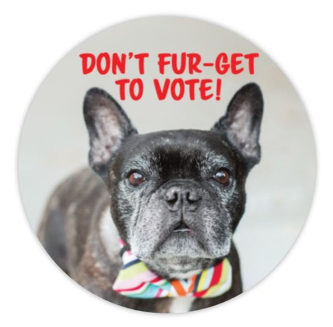 Dog Vote Stickers: "don't Fur-get to Vote!" Election Reminders - Etsy