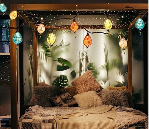 BOHO Bohemian STRING LIGHTS Bedroon Lighting Patio Porch | Etsy