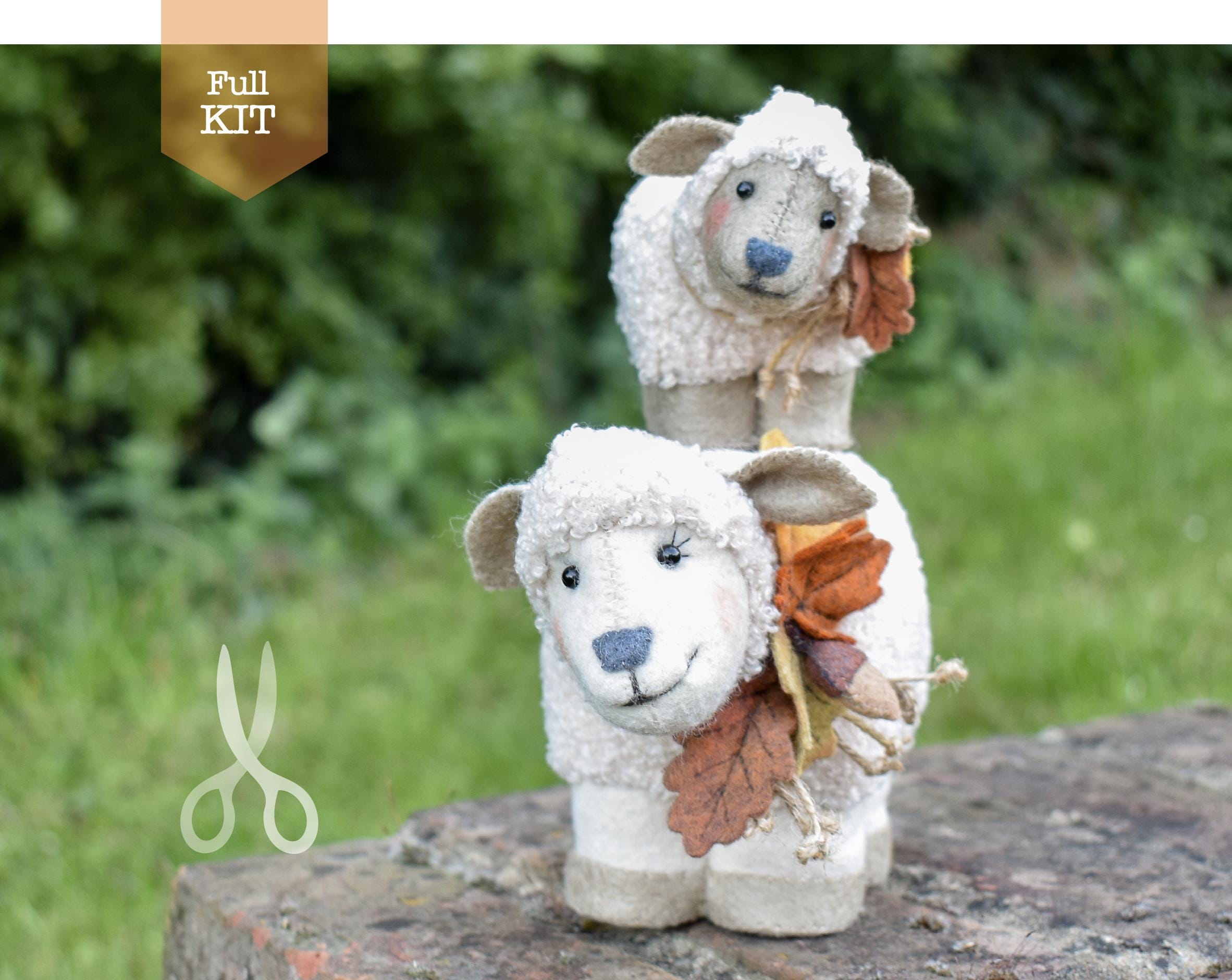 Forest Sheep - Full Kit - Stitch Two Woolly Felt Sheep | Simple to Sew ...