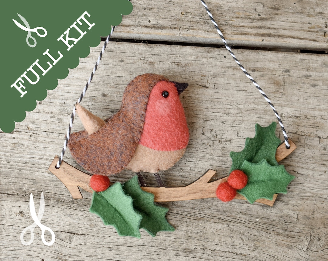 When Robins Appear - Felt Sewing Kit | Felt Robin | Christmas ...