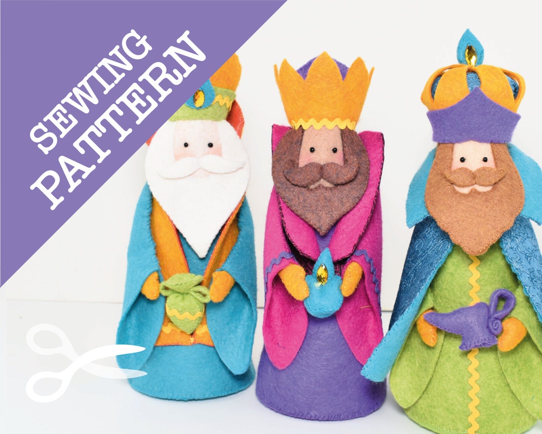 We Three Kings - A Quality Sewing Pattern to Make Three King Figures as ...