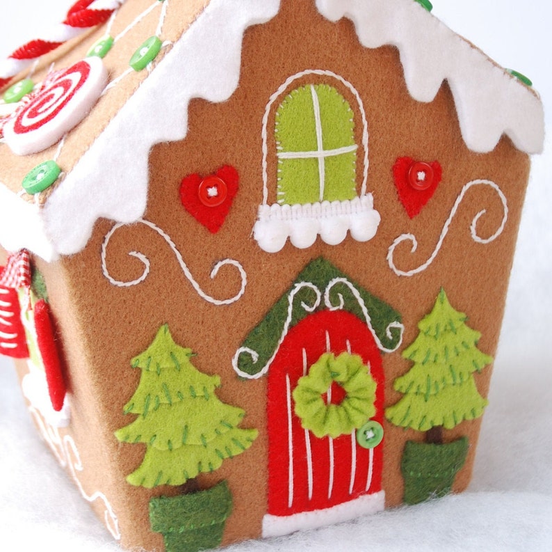 Gingerbread House - A PDF DIGITAL DOWNLOAD Sewing Pattern to Make an ...