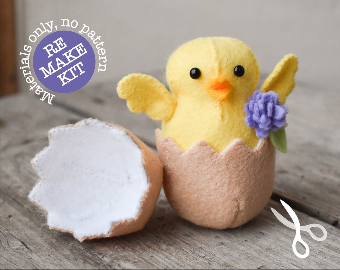 Chickadee: A Re-make Kit to Make a Cute Felt Chick Chocolate Egg Cover ...