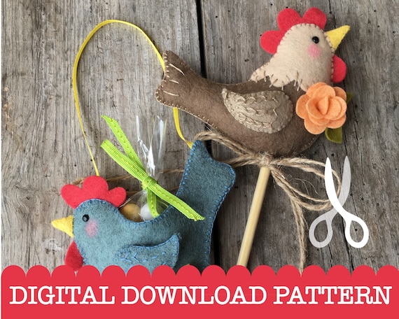 Happy Hens an Instant Digital Download PDF Sewing Pattern to - Etsy