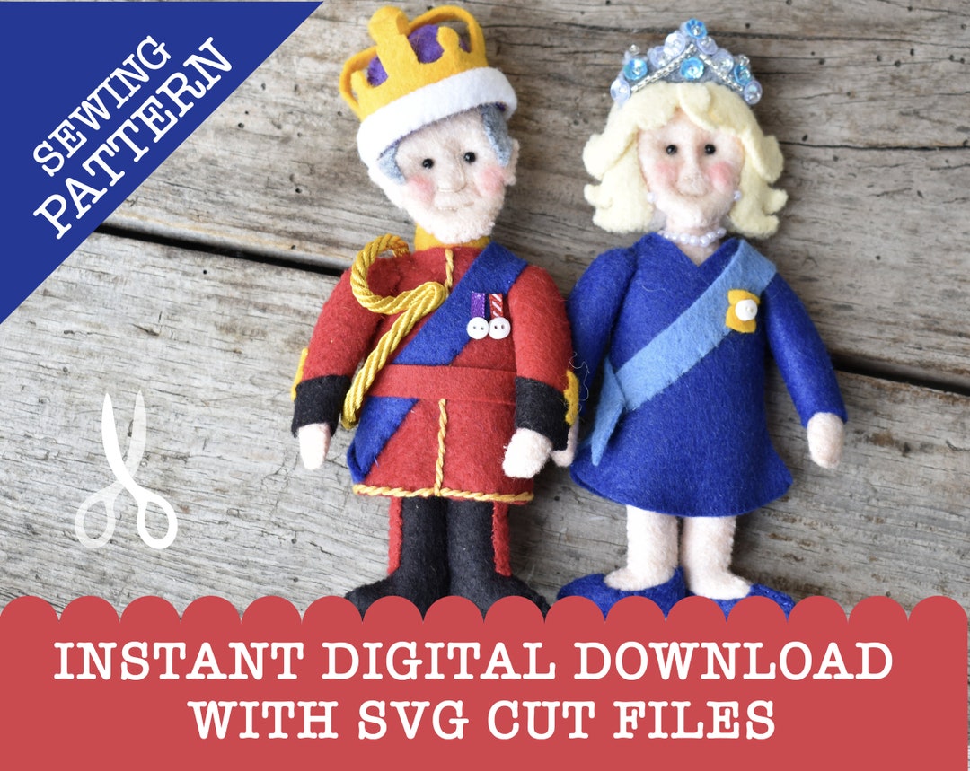 Coronation Couple - PDF Sewing Pattern | SVG Files | King Charles ...
