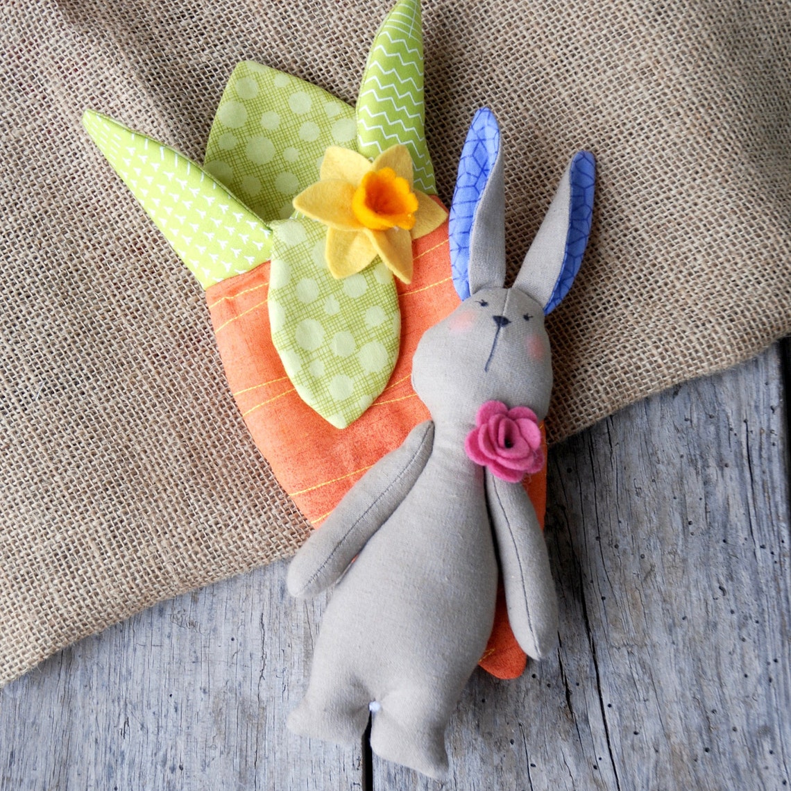 Bedtime Bunny Re-make Kit the Cutest Linen Bunny Complete | Etsy