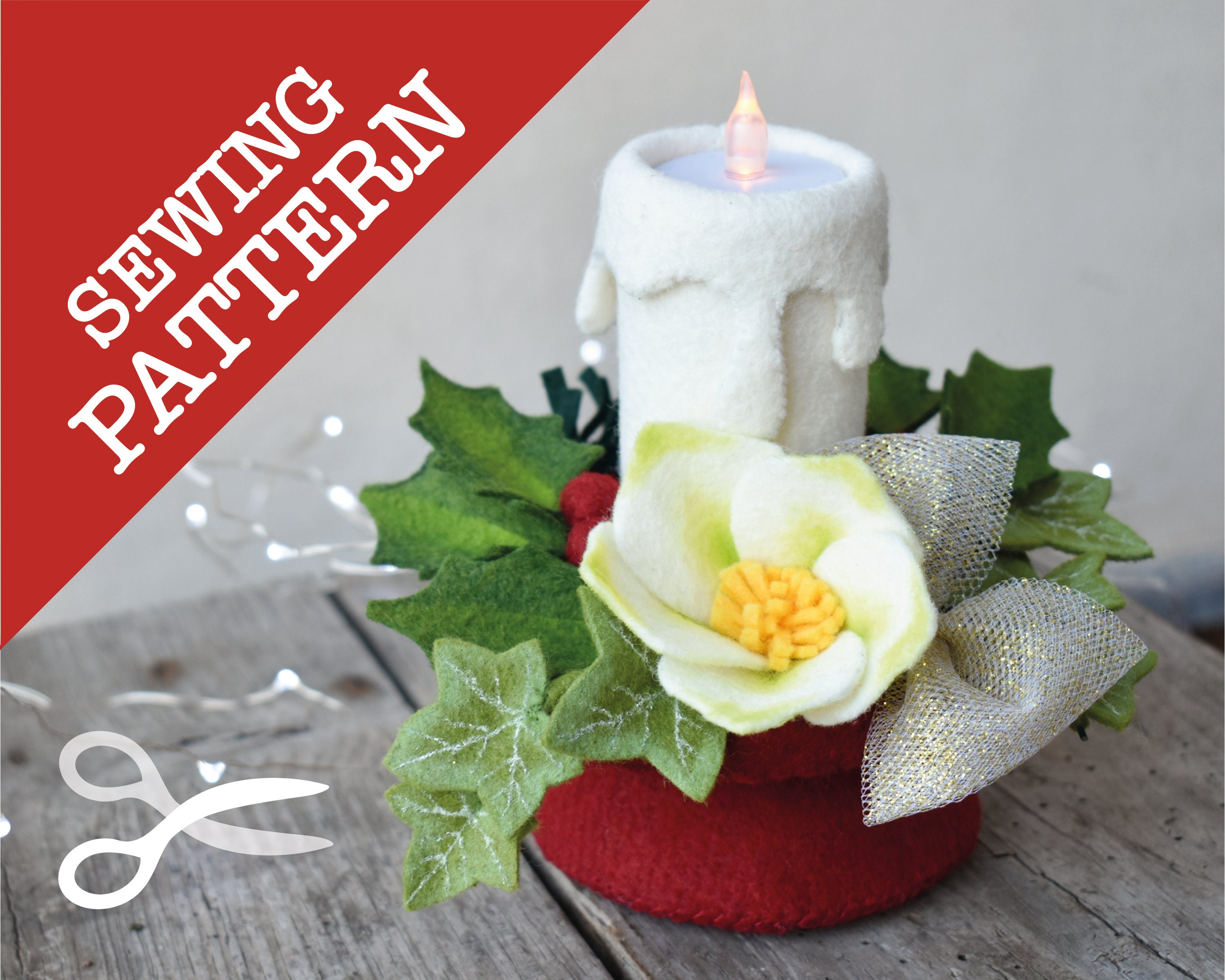 Winter Blooms - A Quality Sewing Pattern to Make a Light up Candle ...