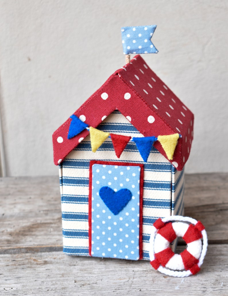 Bursting Beach Hut Box Sewing Pattern Stitch an Adorable - Etsy