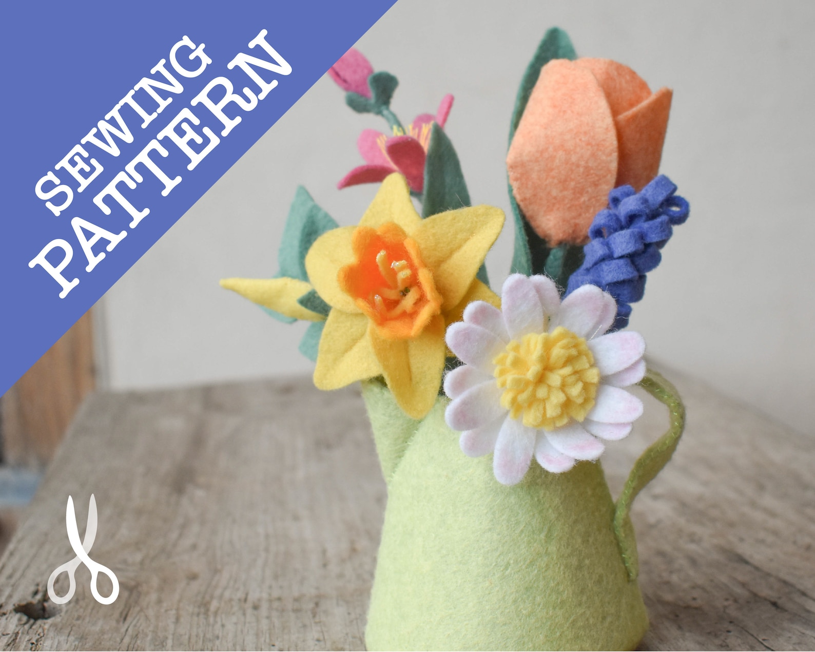 Spring Blooms Felt Flower Sewing Pattern | Etsy