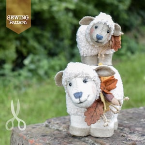PATTERN Forest Sheep - Stitch Two Woolly Sheep | Simple Felt Sheep ...