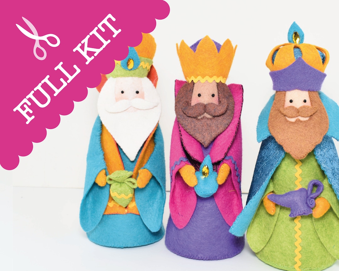 We Three Kings - A Quality Sewing Kit to Make Three King Figures as a ...