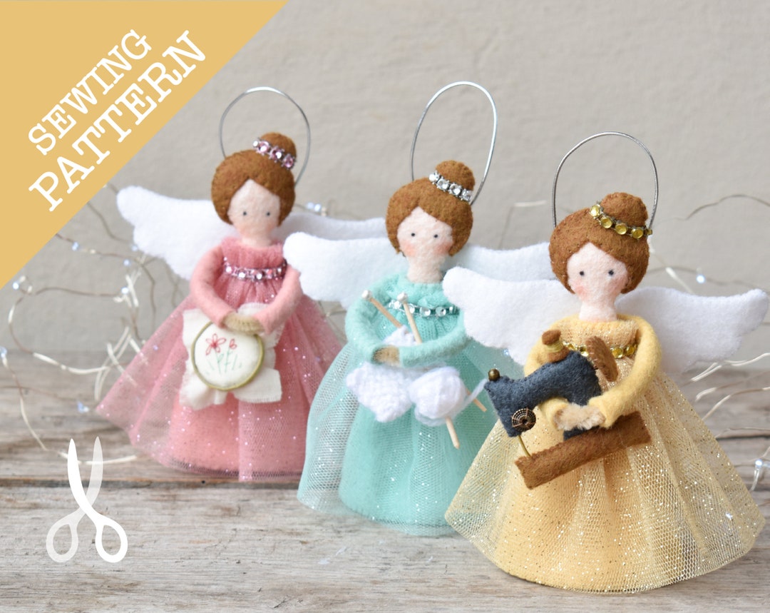 Heavenly Hosts Pattern - Stitch Three Adorable Angels for Your Table or ...