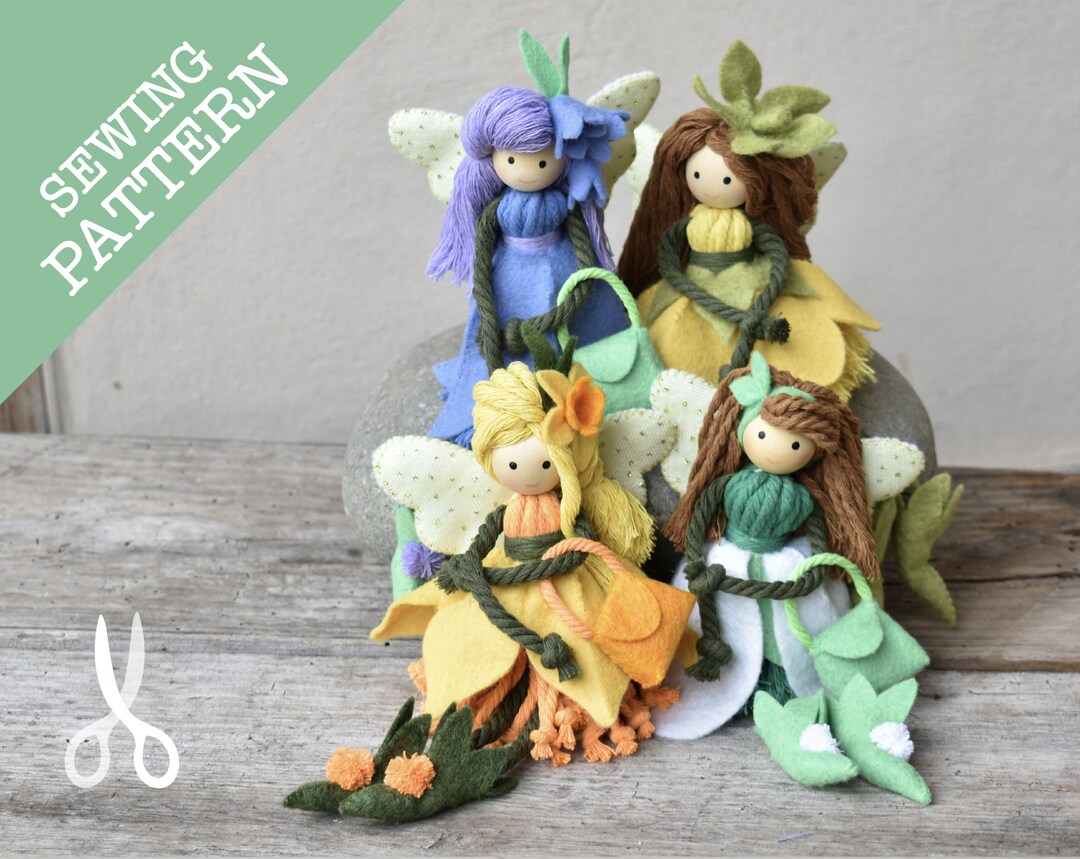 NEW Hedgerow Fairies - Sewing Pattern | Craft Four Yarn Doll Fairies ...