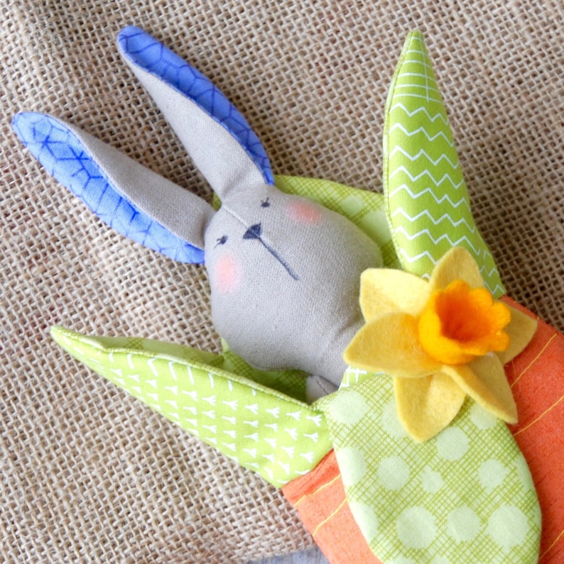 Bedtime Bunny Sewing Pattern - the Cutest Little Linen Bunny Complete ...