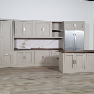 1:12 Scale Modern Dollhouse Miniature Kitchen With WORKING Cupboards ...
