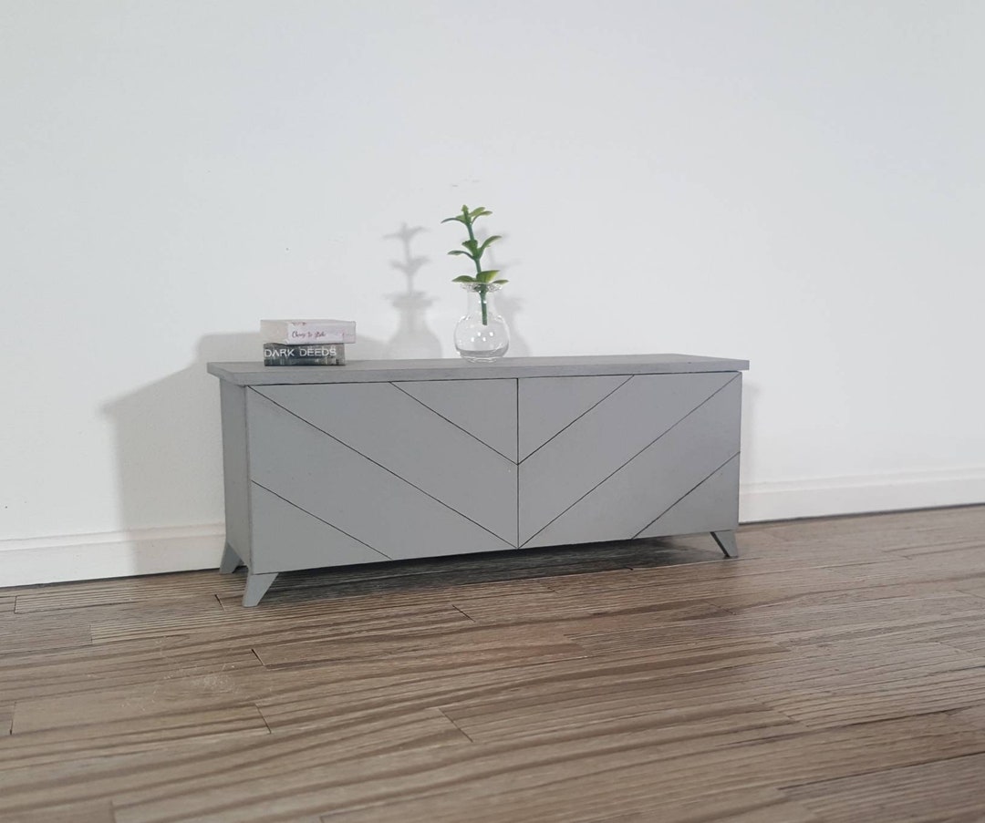 DIGITAL FILE Modern Doll House Miniature Sideboard Kit 1.12 Scale Laser ...