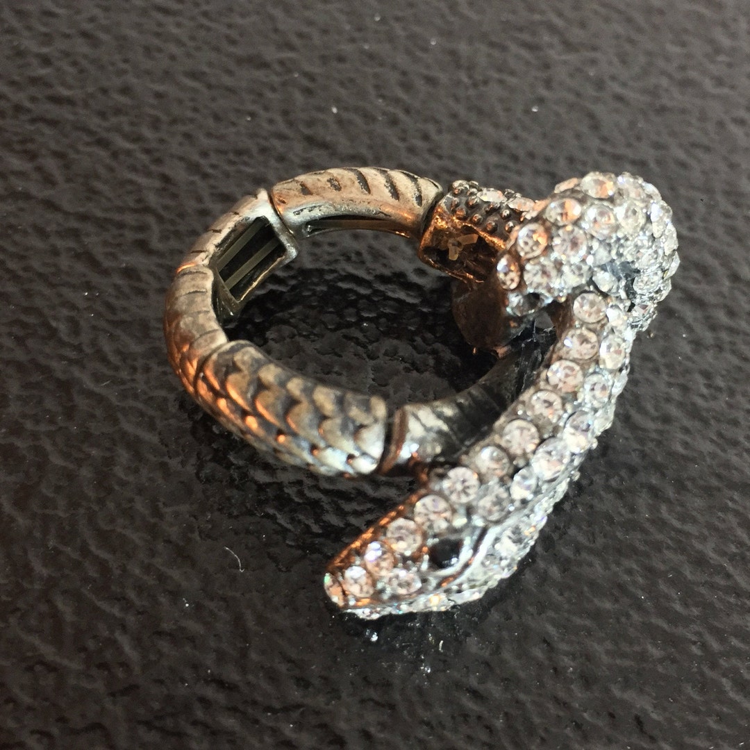 RING With Crystal Snake "ju-ju", Ring for a Girl for Any Size ...