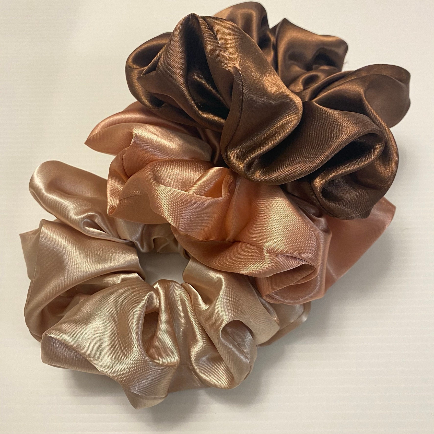 Jumbo Satin Scrunchie Set Large Scrunchie Set Silky Satin - Etsy