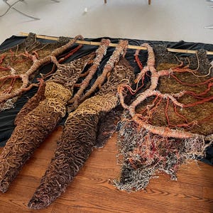 Vintage Huge Mid Century Modern Fiber Textile Wall Hanging Art - Etsy