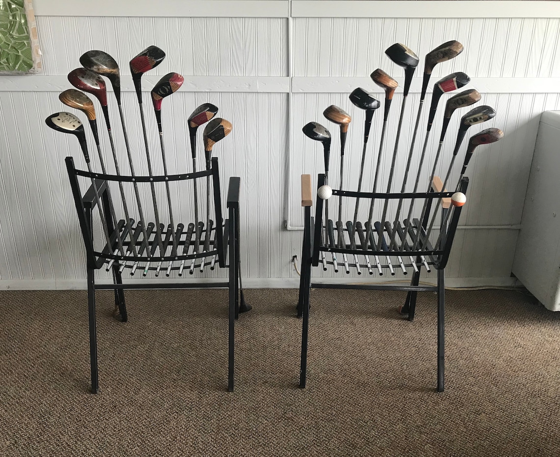 Set Pair Golf Club Chair Seat Hand made | Etsy