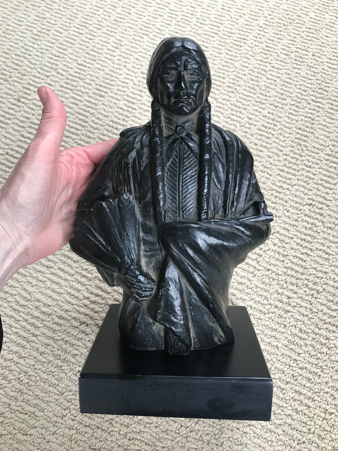 Vintage Indian Native American Bronze Sculpture Statue Signed Boulton ...