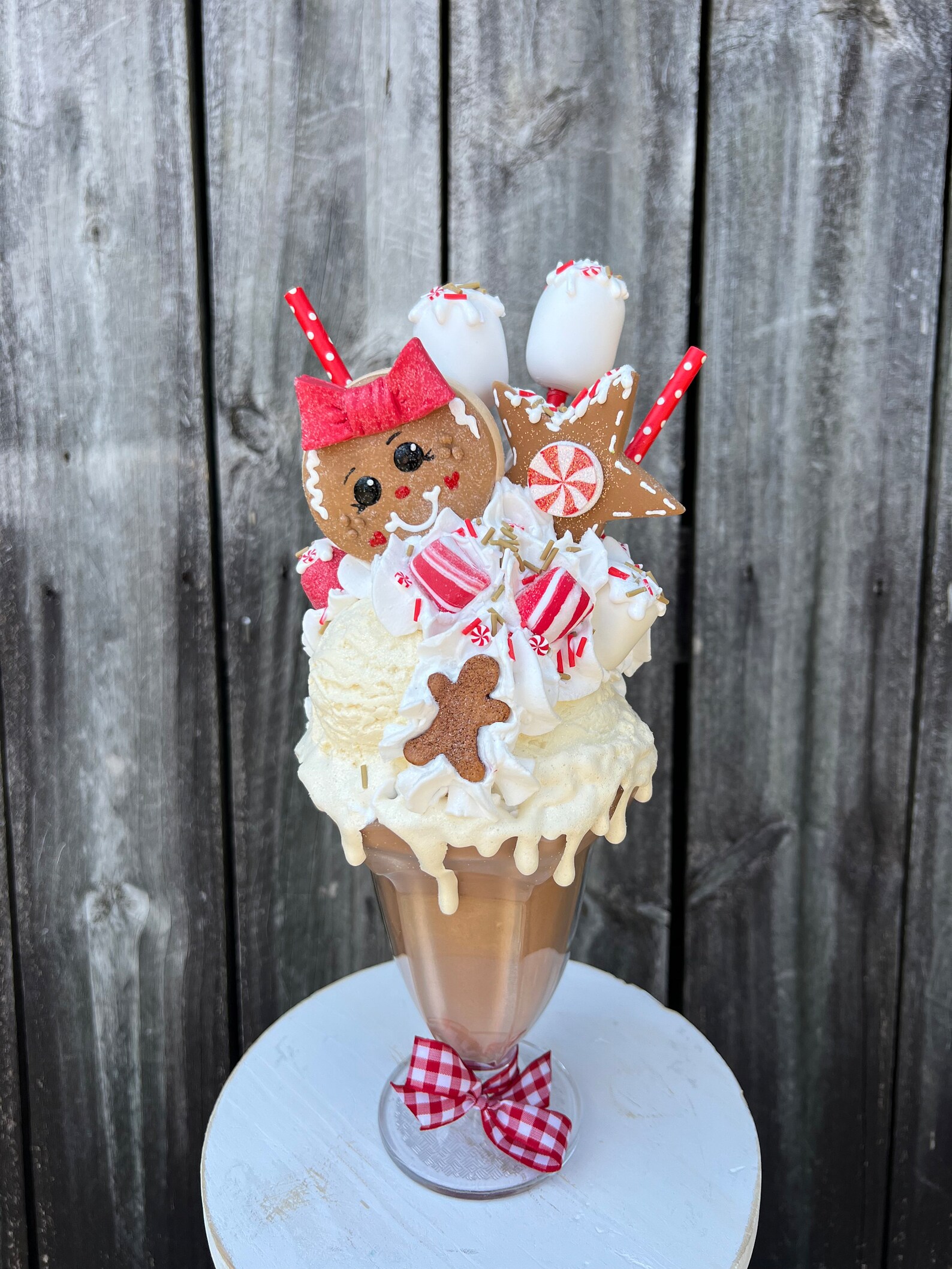 Faux Christmas Milkshake,fake Holiday Milkshake, Tiered Tray Decor ...
