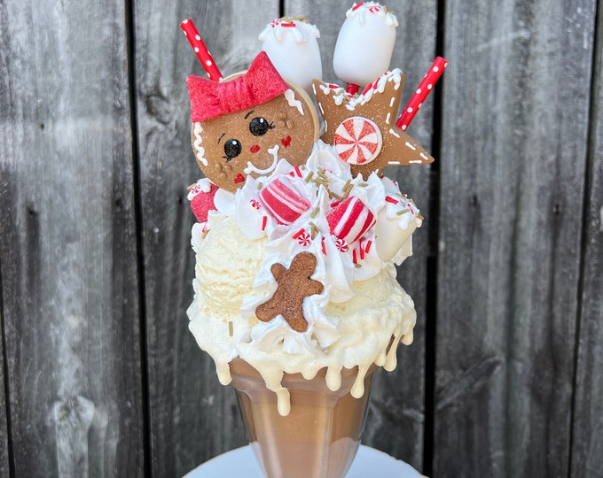 Faux Christmas Milkshake,fake Holiday Milkshake, Tiered Tray Decor ...