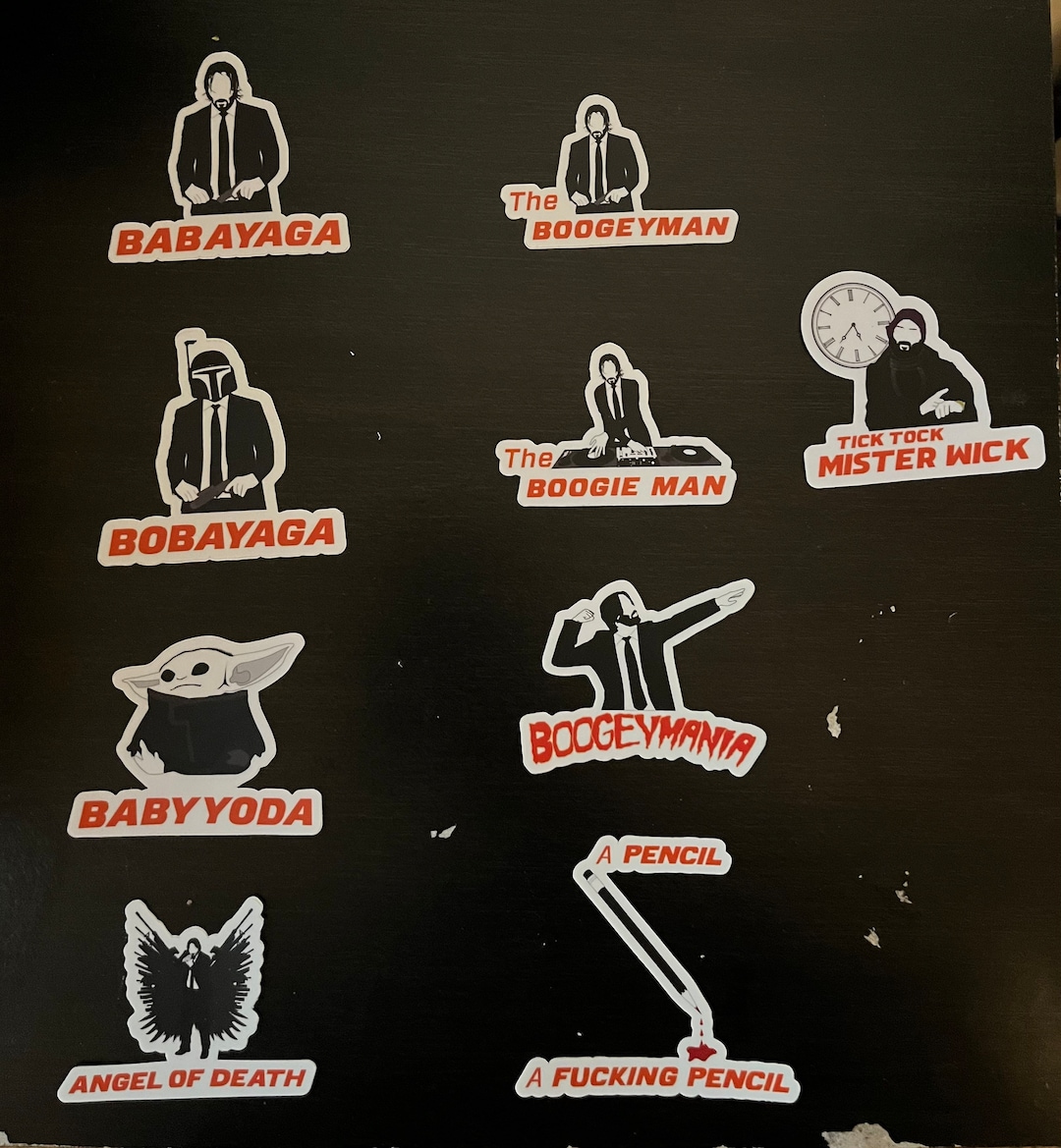 The John Wick Collection Sticker Pack Vinyl Stickers for Your Laptop ...