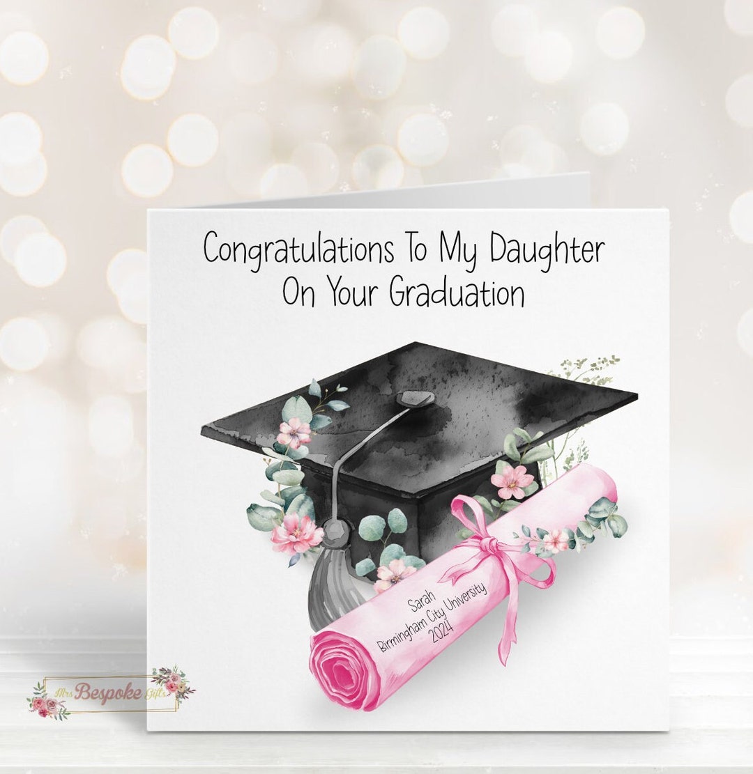Personalised Graduation Card,graduation Card,congratulations on Your ...