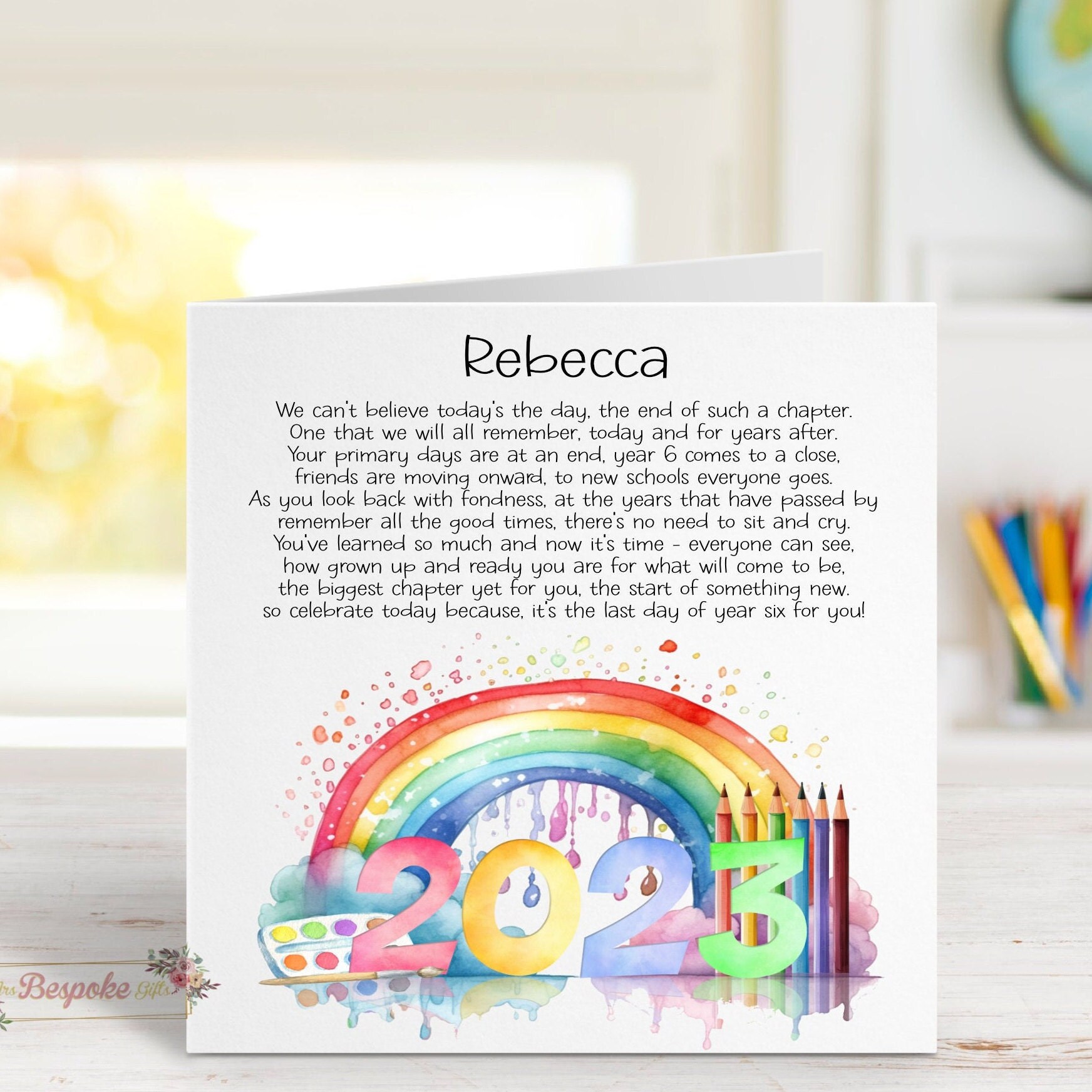 Personalised Last Day at Primary School Card - Etsy UK